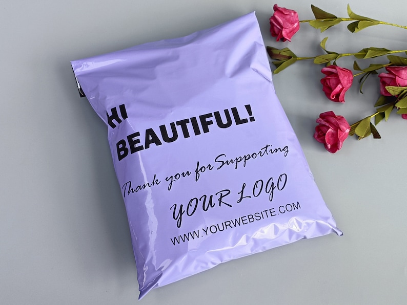 100pcs Custom Printing Purple Poly Mailers,mailing Bags for Hoodies ...