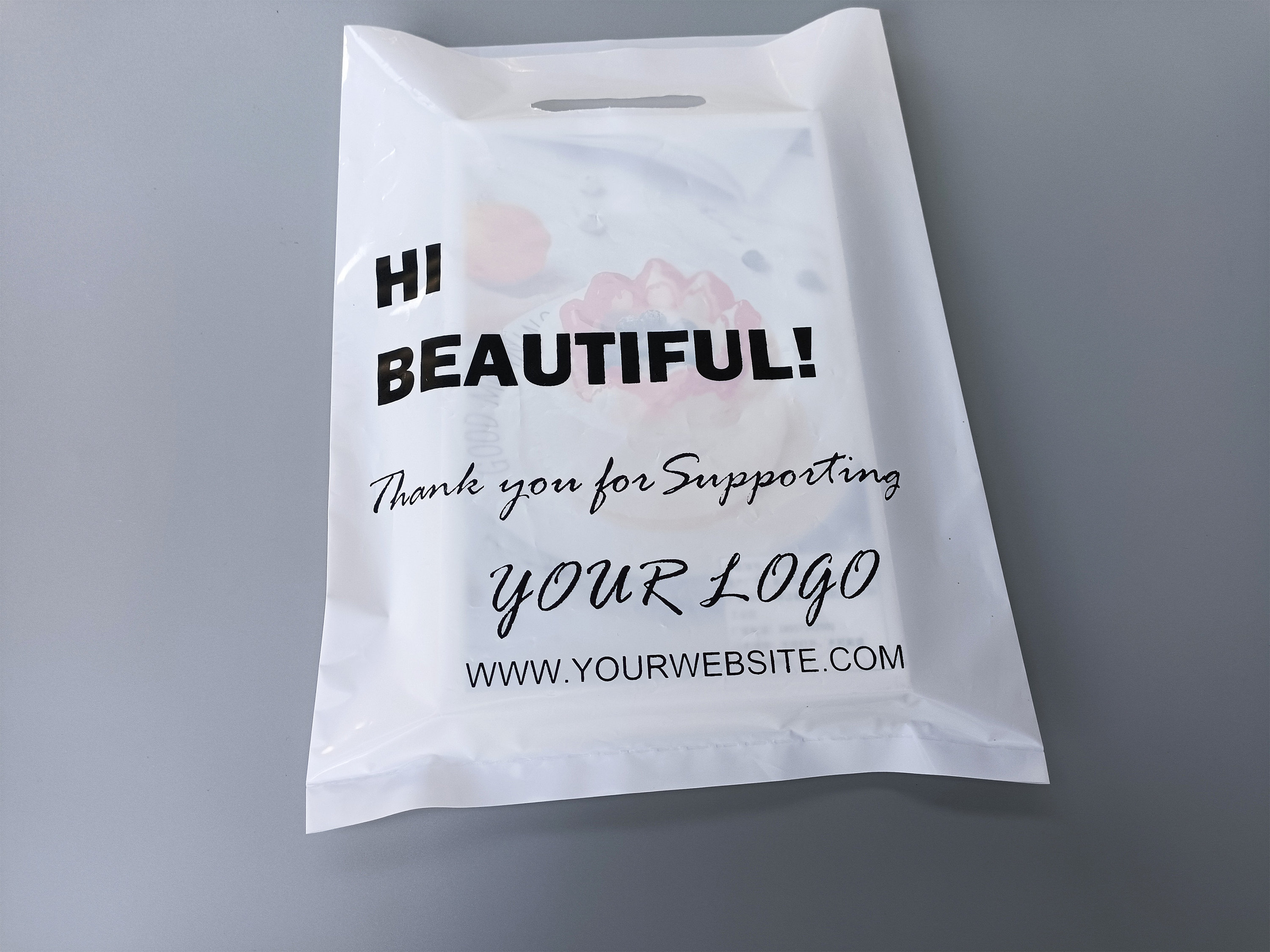 100pcs Custom Shopping Bags With Logo for Boutique,personalized Plastic ...
