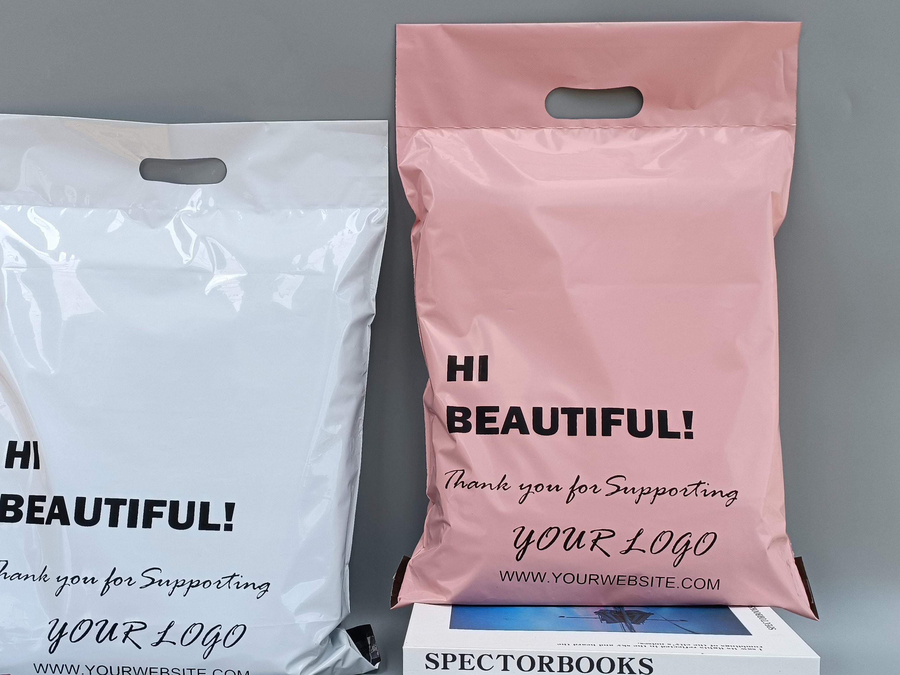 100pcs Custom Handle Mailer Bags With Logo Printed,shipping Bags for ...