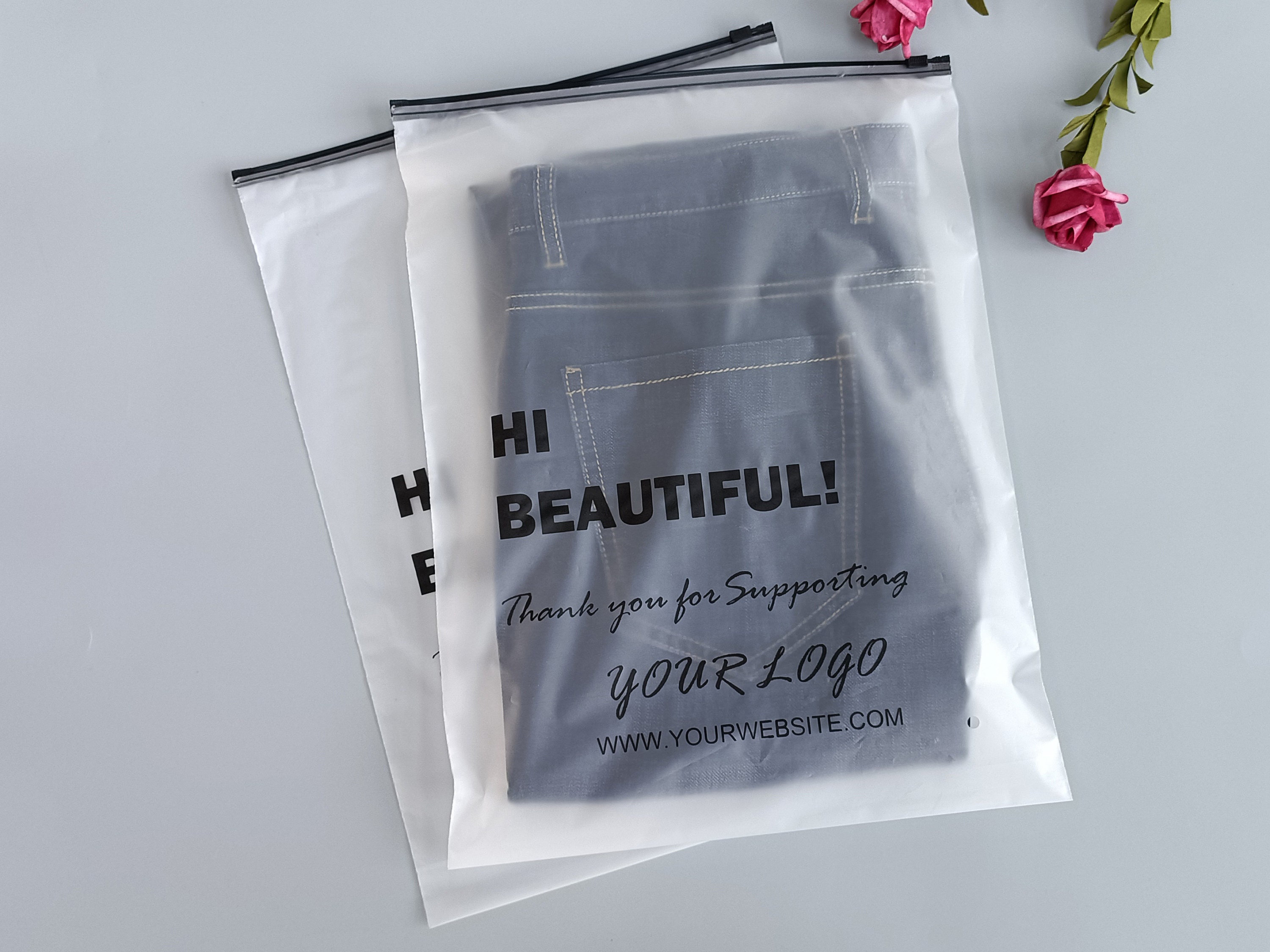 Custom Frosted Zipper Bags,custom Packaging for Clothing,custom Zipper ...