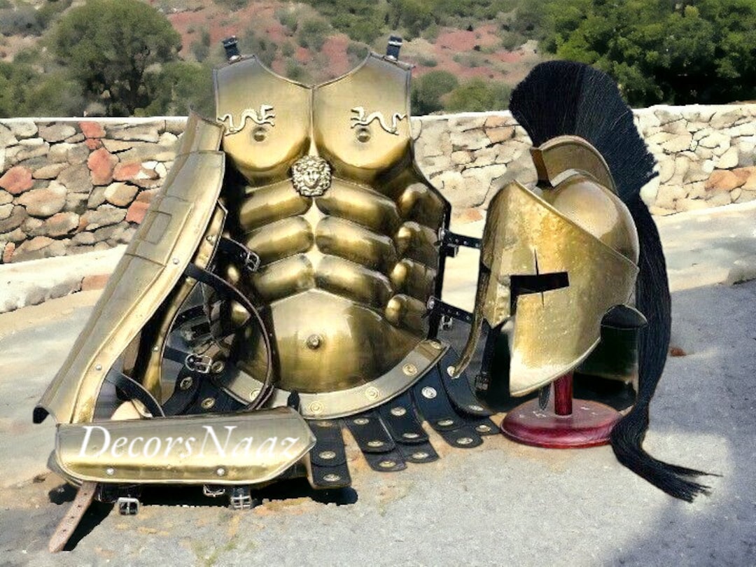 Greek Spartan 300 Armor Set Medieval Roman Full Muscle Armor Knight ...