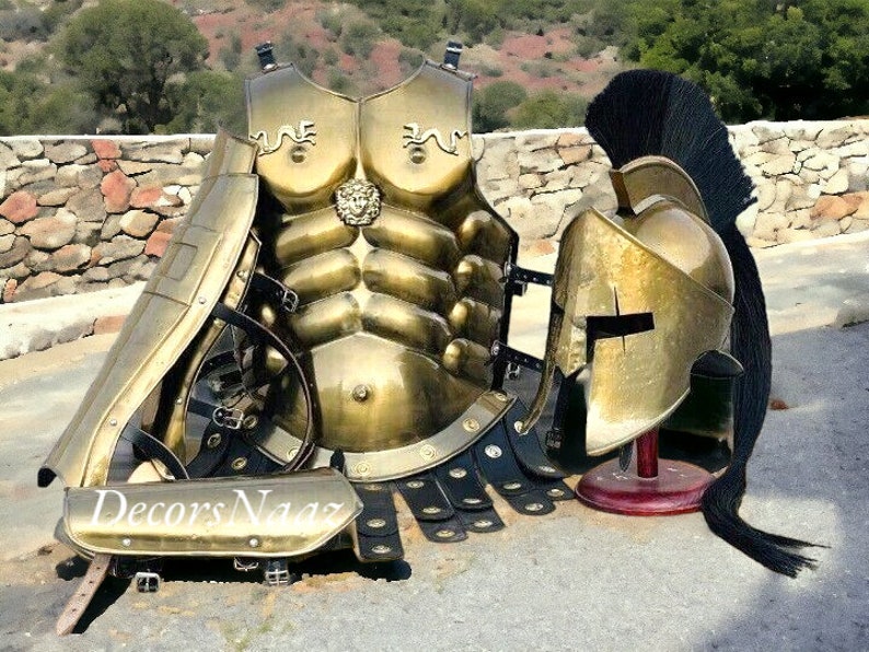 Greek Spartan 300 Armor Set Medieval Roman Full Muscle Armor Knight ...
