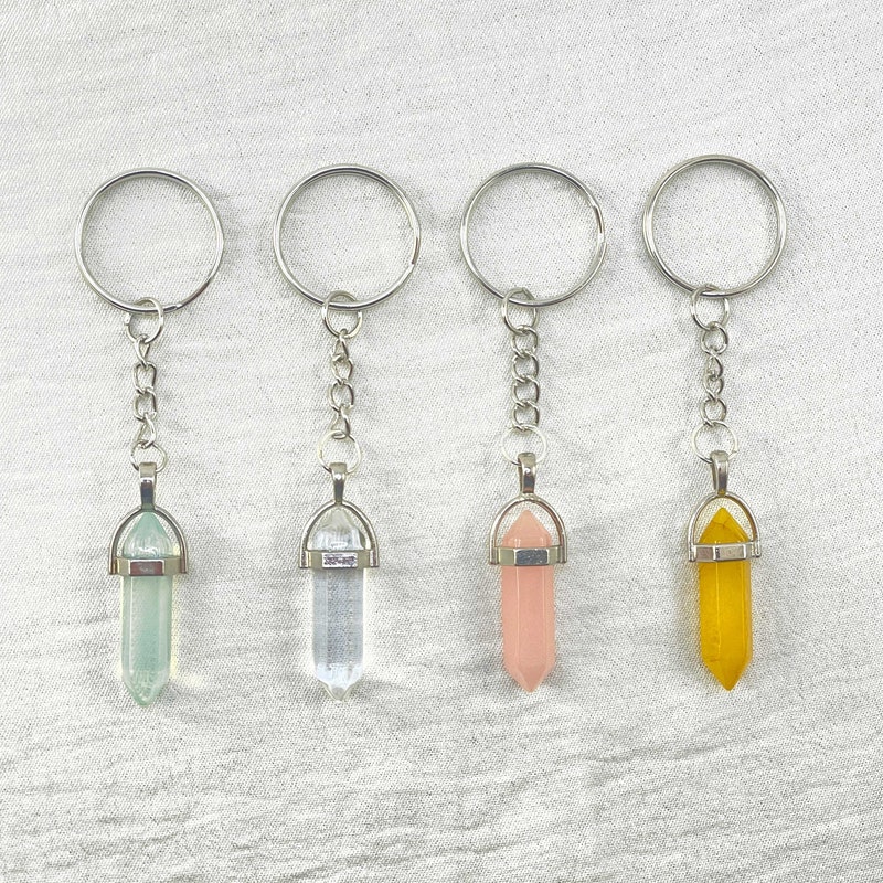 Gemstone Keychain - Etsy