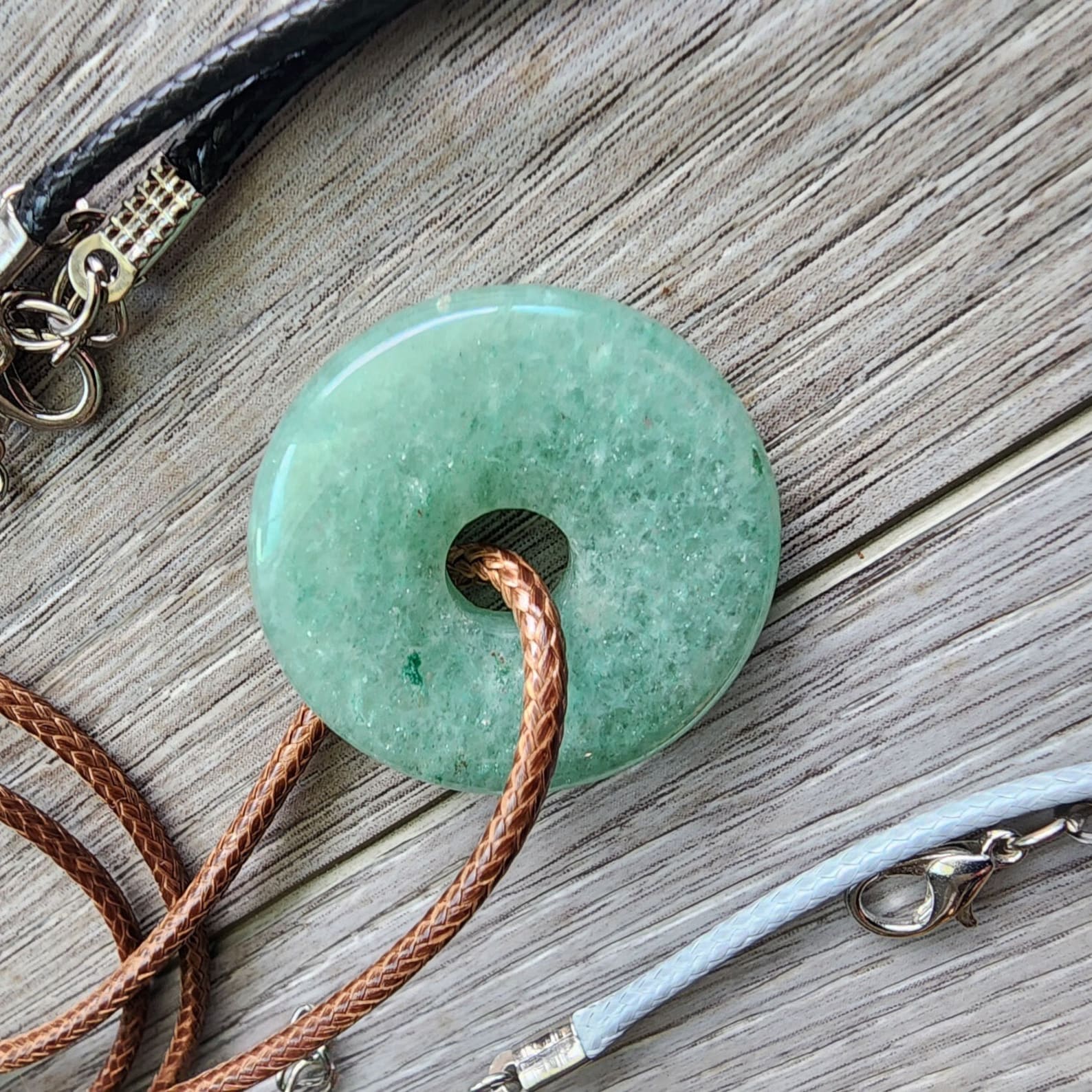 Crystal Donut Necklace. Pi Stone Circular Donut Style Crystals ...