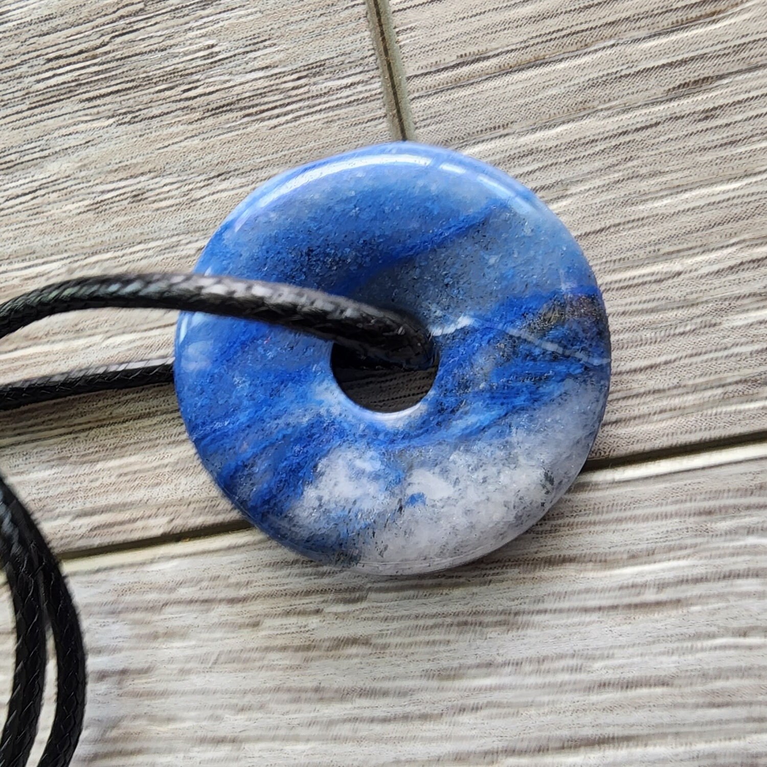 Crystal Donut Necklace. Pi Stone Circular Donut Style Crystals ...
