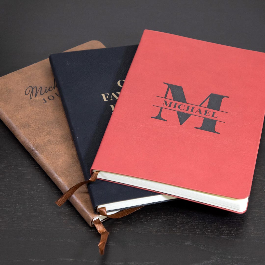 GAM Personalized Leather Journal | Custom Engraved Journal 8.25" X 5.75 ...
