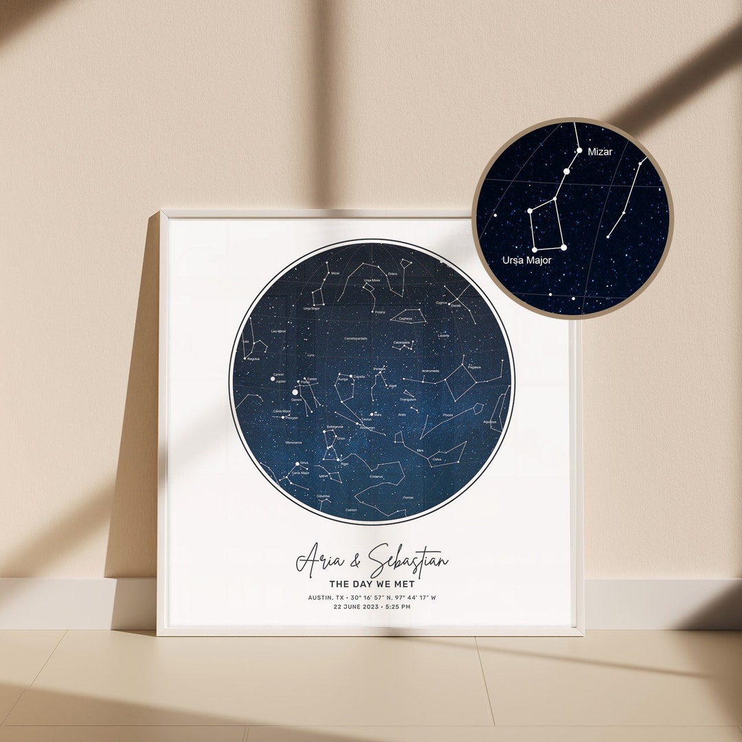 Custom Star Map Print: Personalized Constellation Gift - Etsy