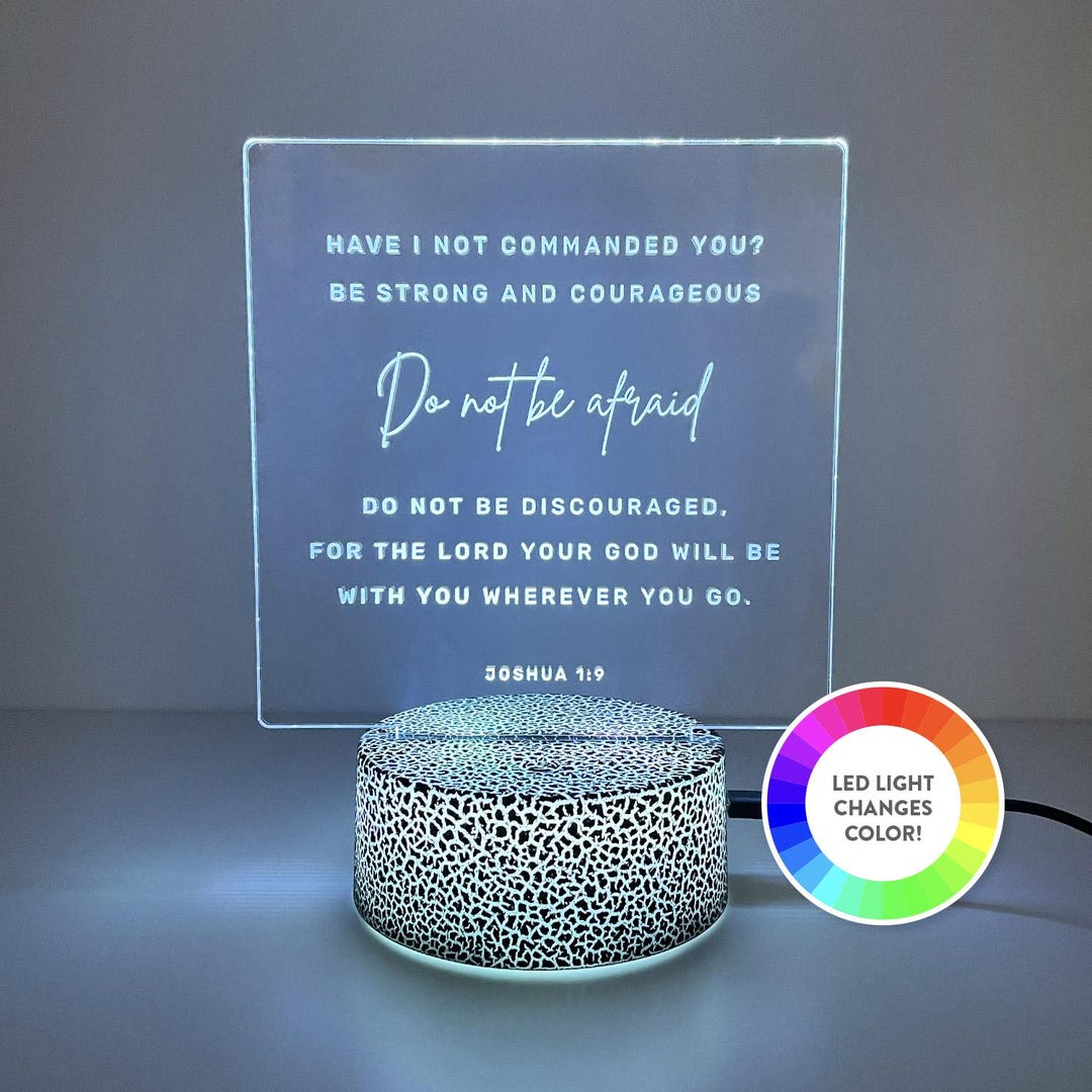 Bible Verse, LED Sign, Birthday Gift, Christian Gift, Custom Night ...