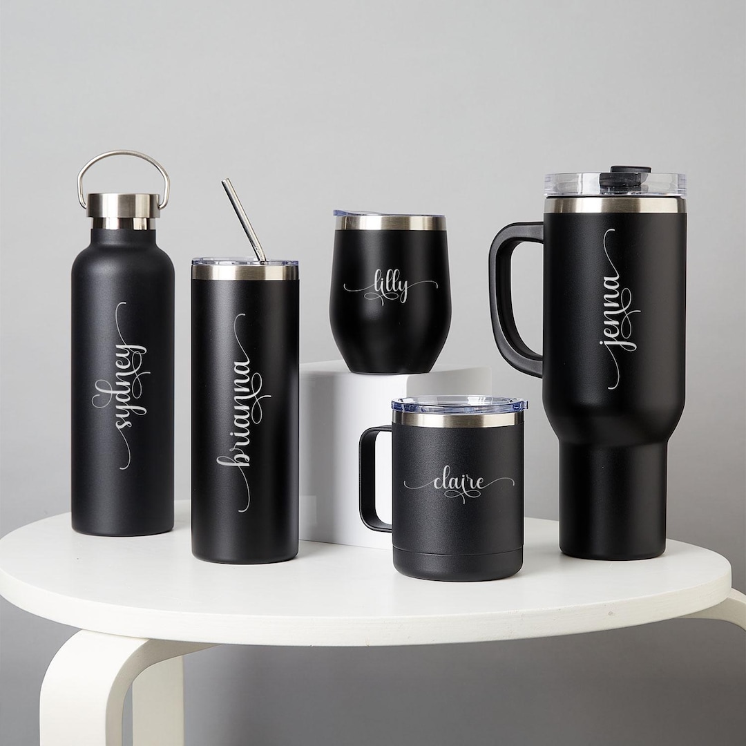 Personalized Engraved Tumbler: Stainless Steel, Custom Name Gift - Etsy