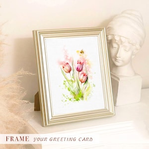 Tulip Greeting Card, Greeting Cards Handmade, Flowers Greeting Cards ...