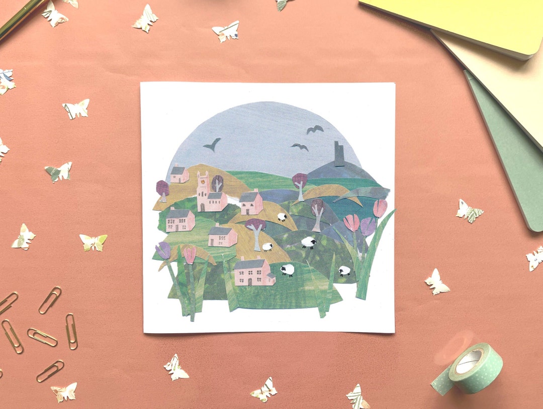 Nature Inspired Greetings Card / Landscape / Papercut / - Etsy