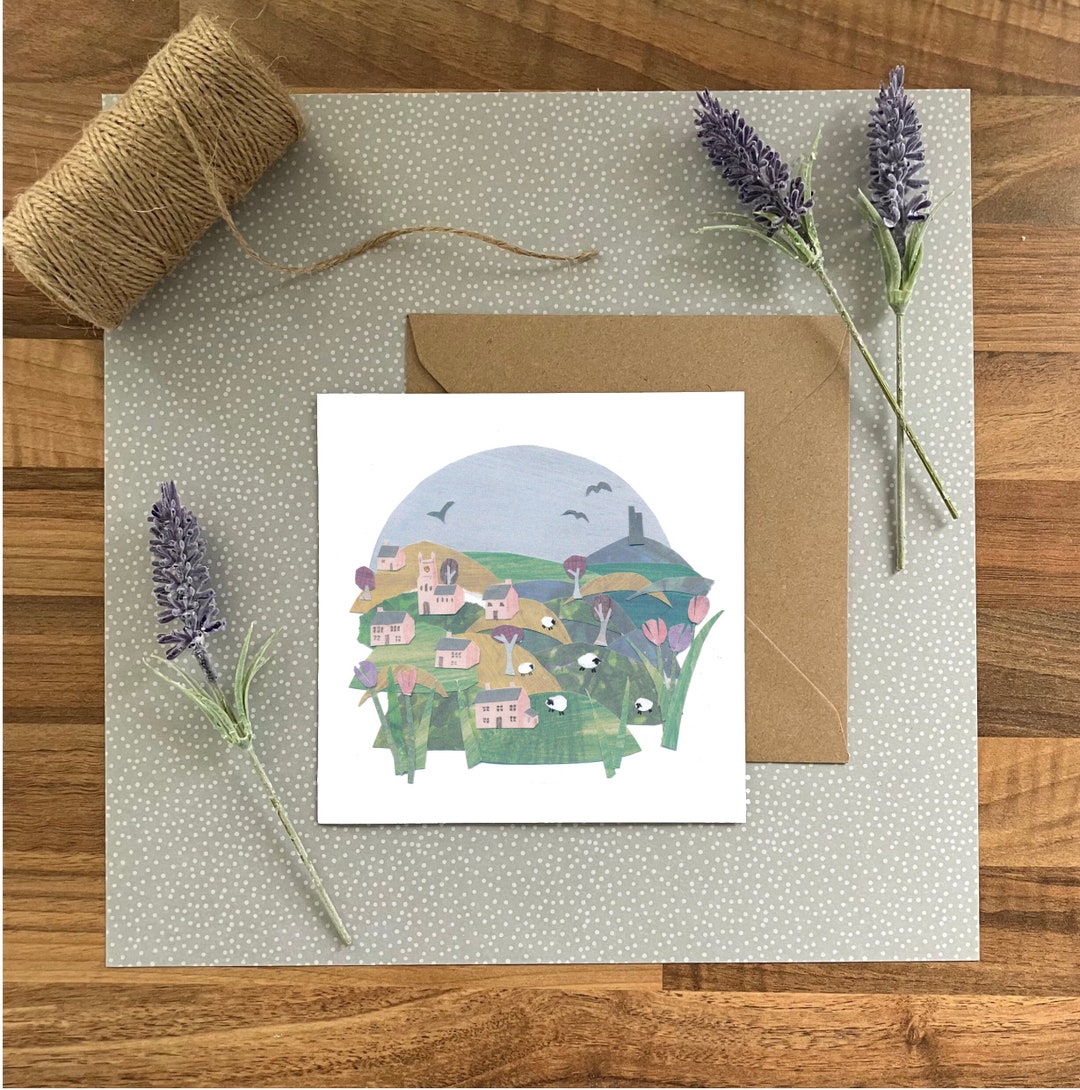 Nature Inspired Greetings Card / Landscape / Papercut / Collage ...