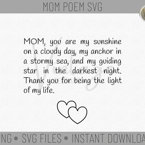 Mothers Poem Etsy