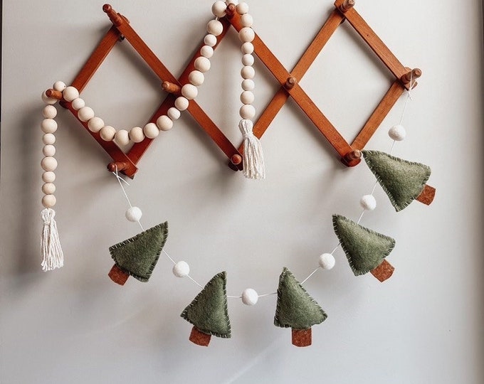 Tree Garland / Felt Garland / Christmas Tree Garland / Winter / Home ...