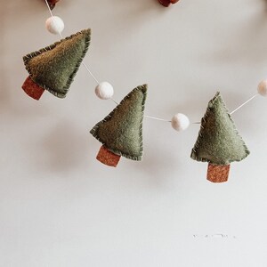 Tree Garland / Felt Garland / Christmas Tree Garland / Winter / Home ...