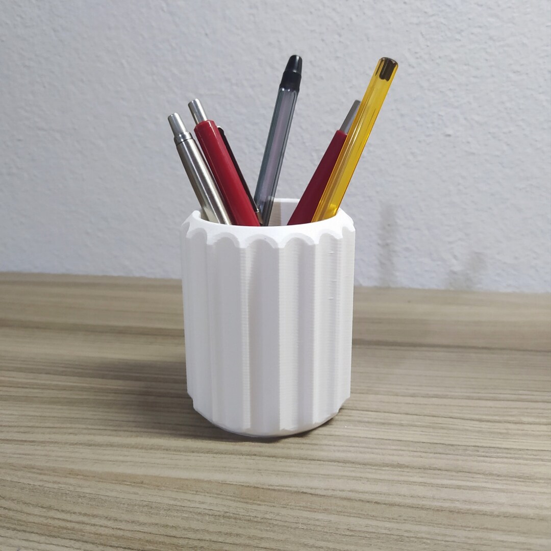 Minimal Desk Organizer / Greek Column Pen Pot / Modern Vase Desk Pot ...