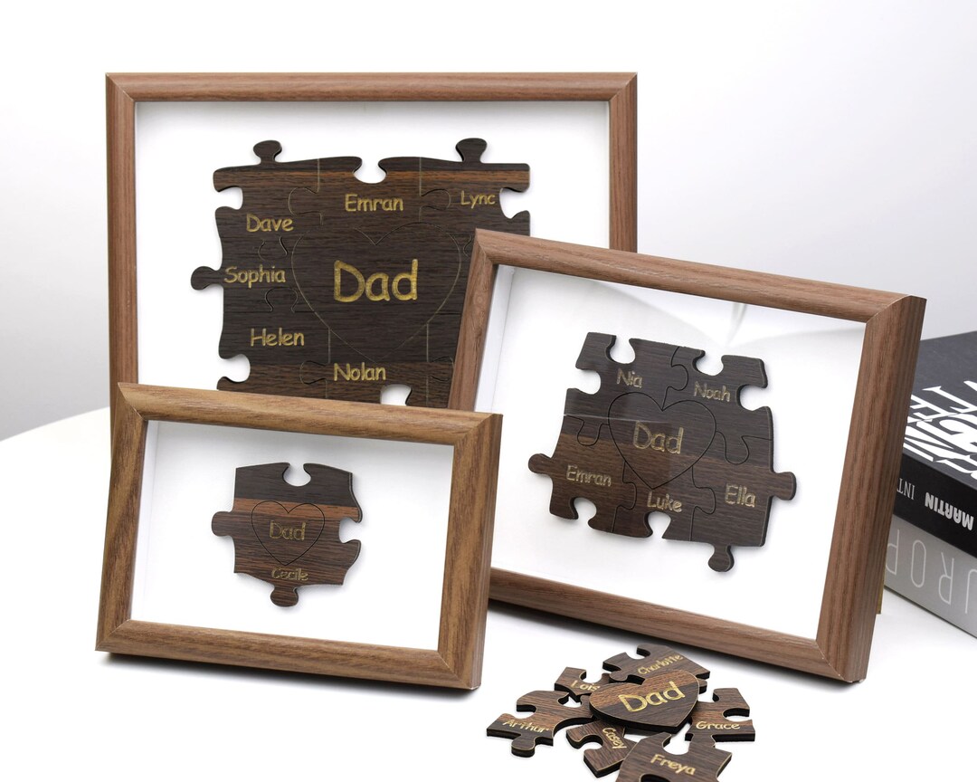 Custom Puzzle Piece Frame,personalized Family Name Puzzle Gift for Mom ...