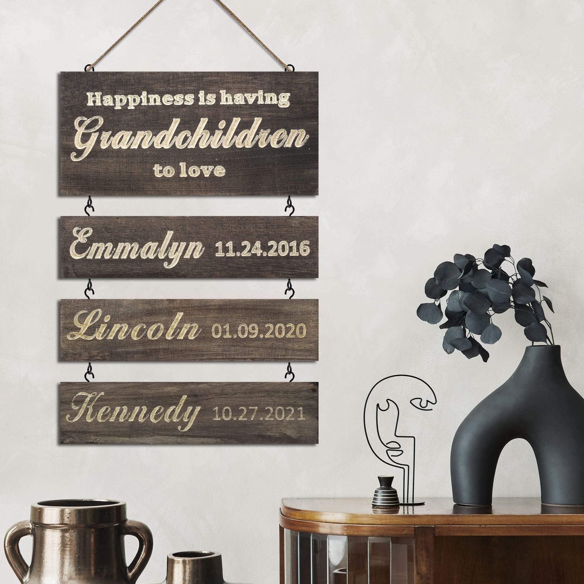 Personalized Wooden Sign, Custom Wooden Name Signs, Engraved Family ...