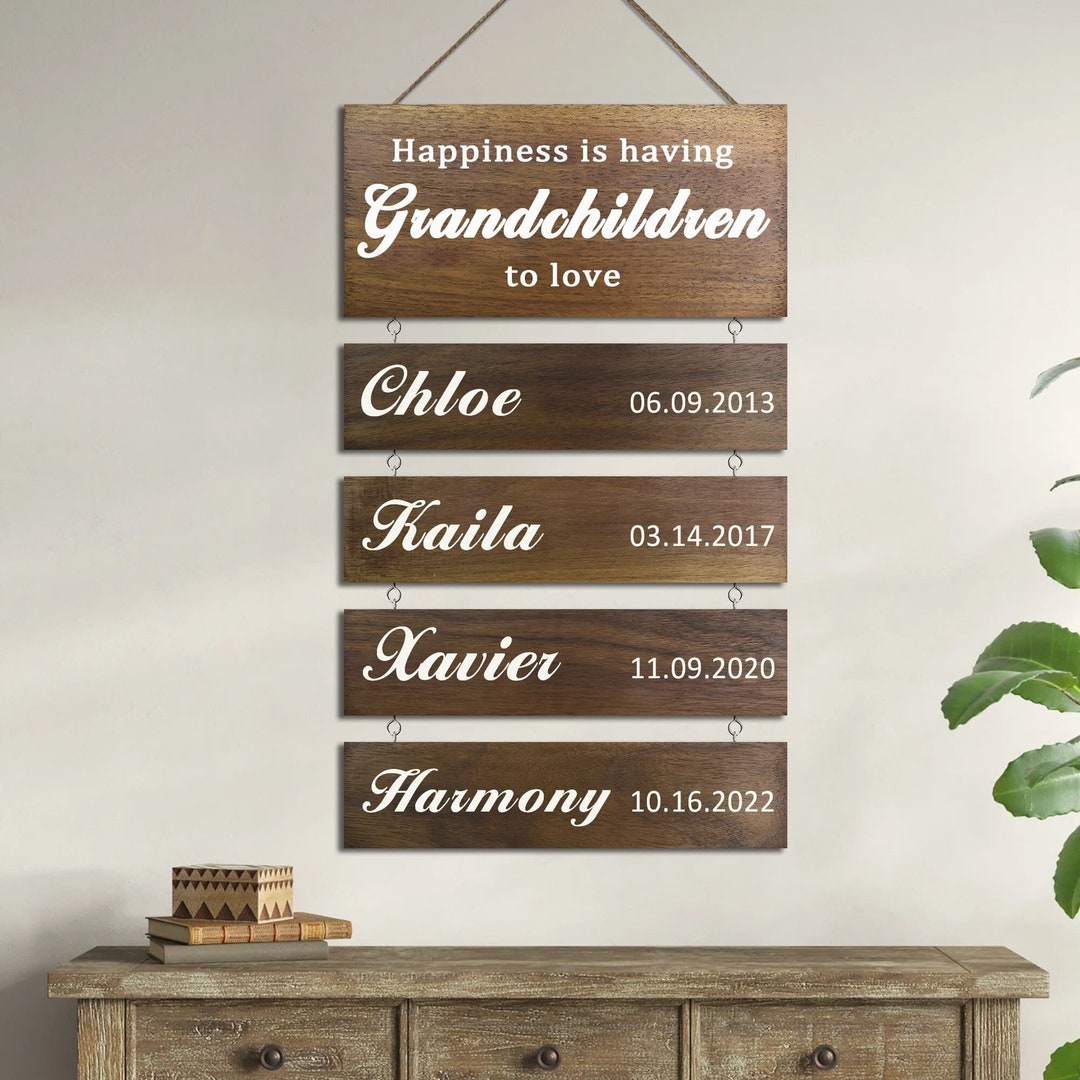 Personalized Wooden Sign, High Quality Soild Walnut Signs Custom Family ...
