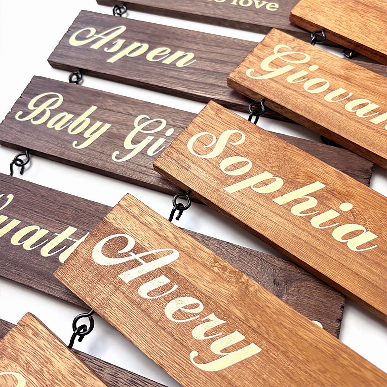 Personalized Wooden Name Sign,custom Wooden Signs,family Name Date Sign ...