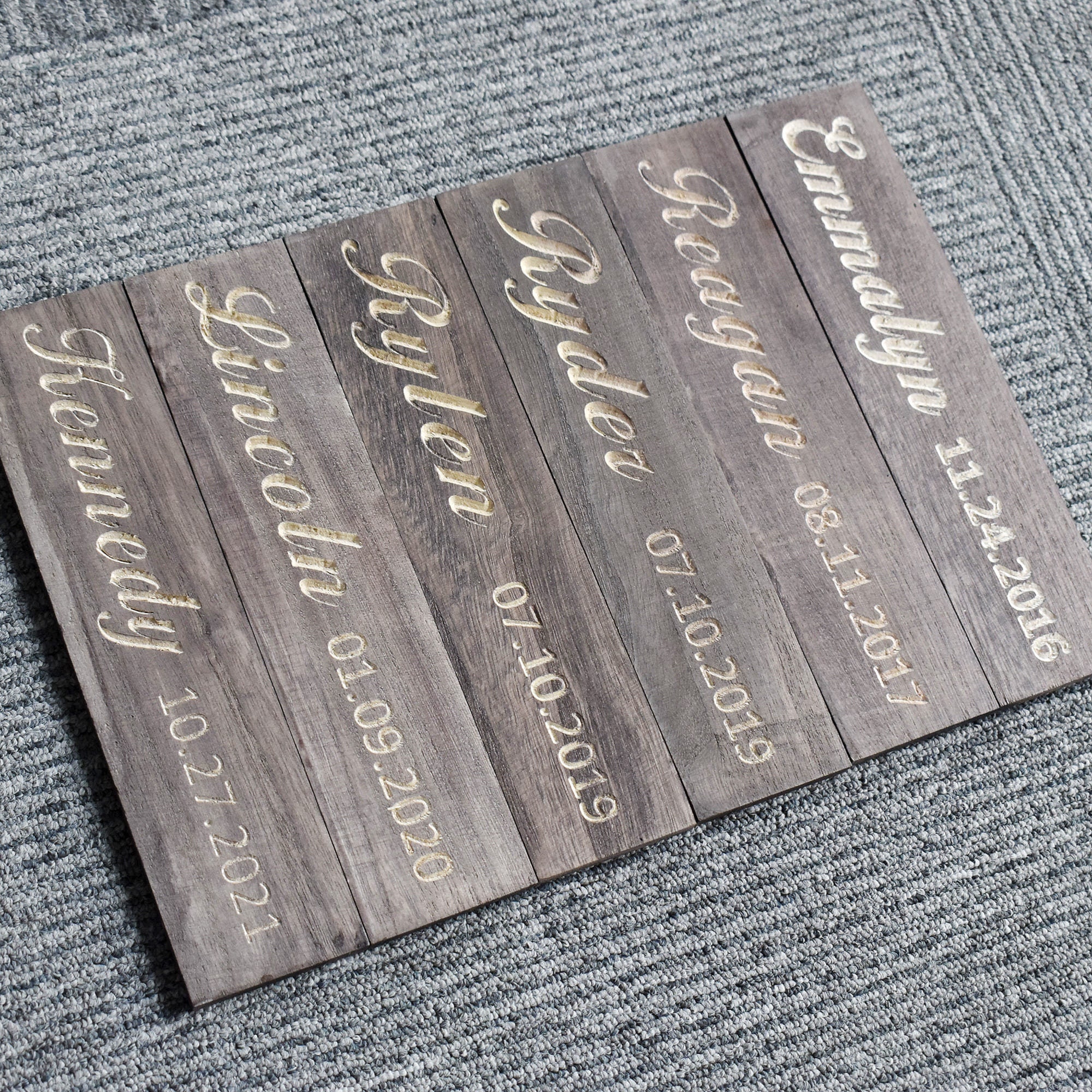 Personalized Wooden Sign, Custom Wooden Name Signs, Engraved Family ...