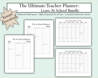 The Ultimate Teacher Planner: Complete Bundle! at School Layouts and at ...
