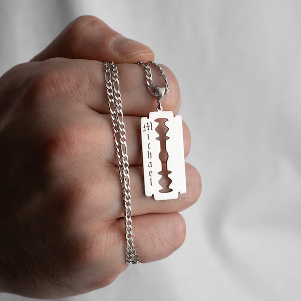 Razor Blade Necklace - Etsy