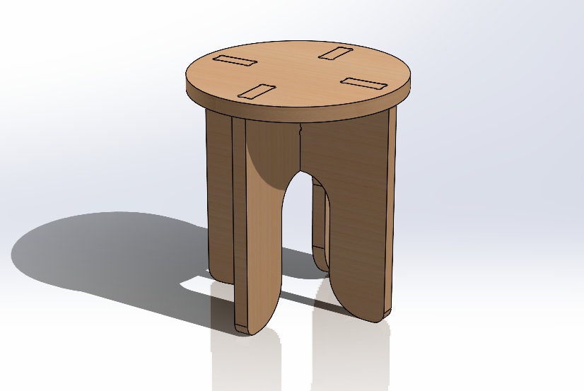 Kid Stool 3D Files Stl/stp/iges , 2D Files Dxf/dwg/pdf/ai/svg for CNC ...