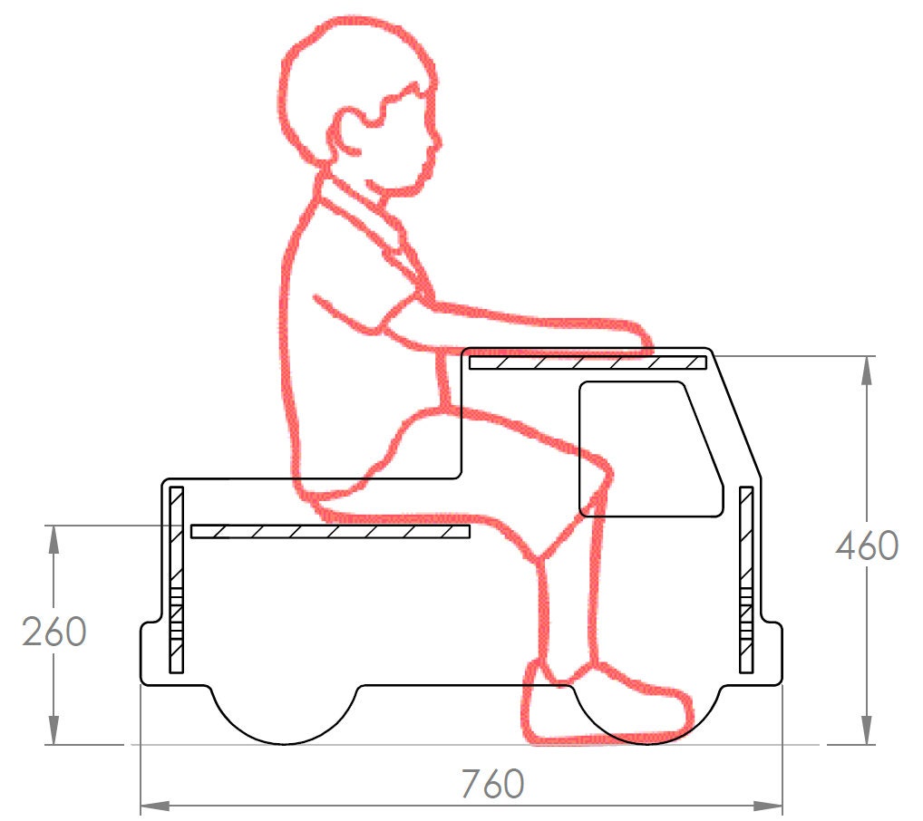 Kid Fire Engine Desk - 3D Files Stl/stp/iges , 2D Files Dxf/pdf for CNC ...