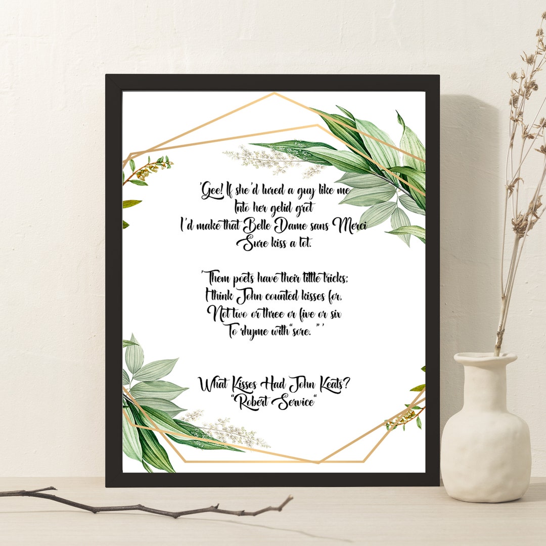 Poema imprimible Robert William Service Poem Quote Print - Etsy España