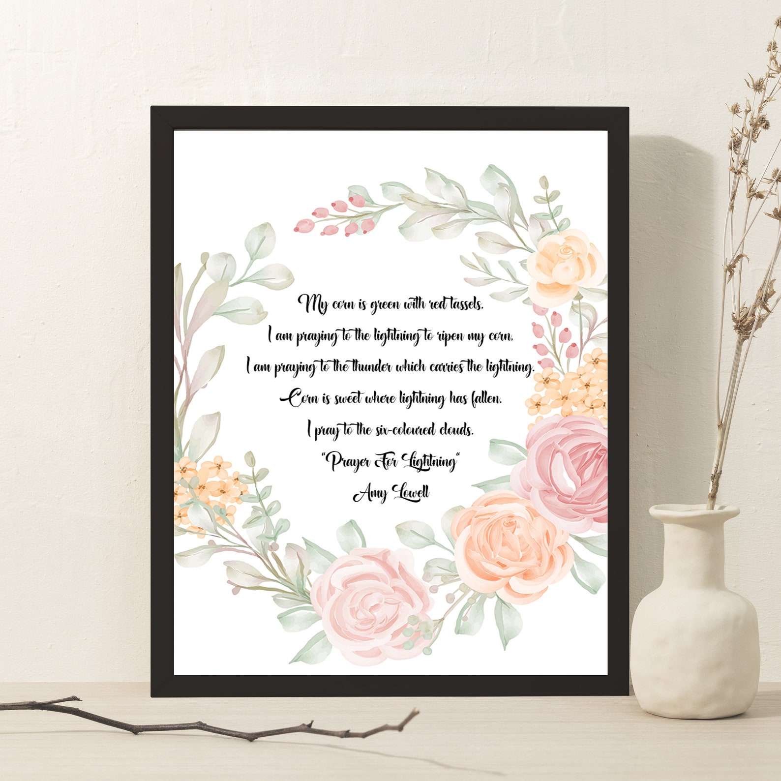 Poem Printable Amy Lovell Prayer for Lightning Poetry - Etsy