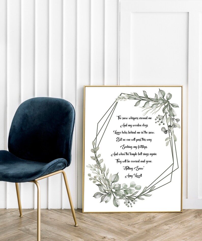 Poem Printable, Amy Lovell, Falling Snow, Poetry Printable, Poetry ...