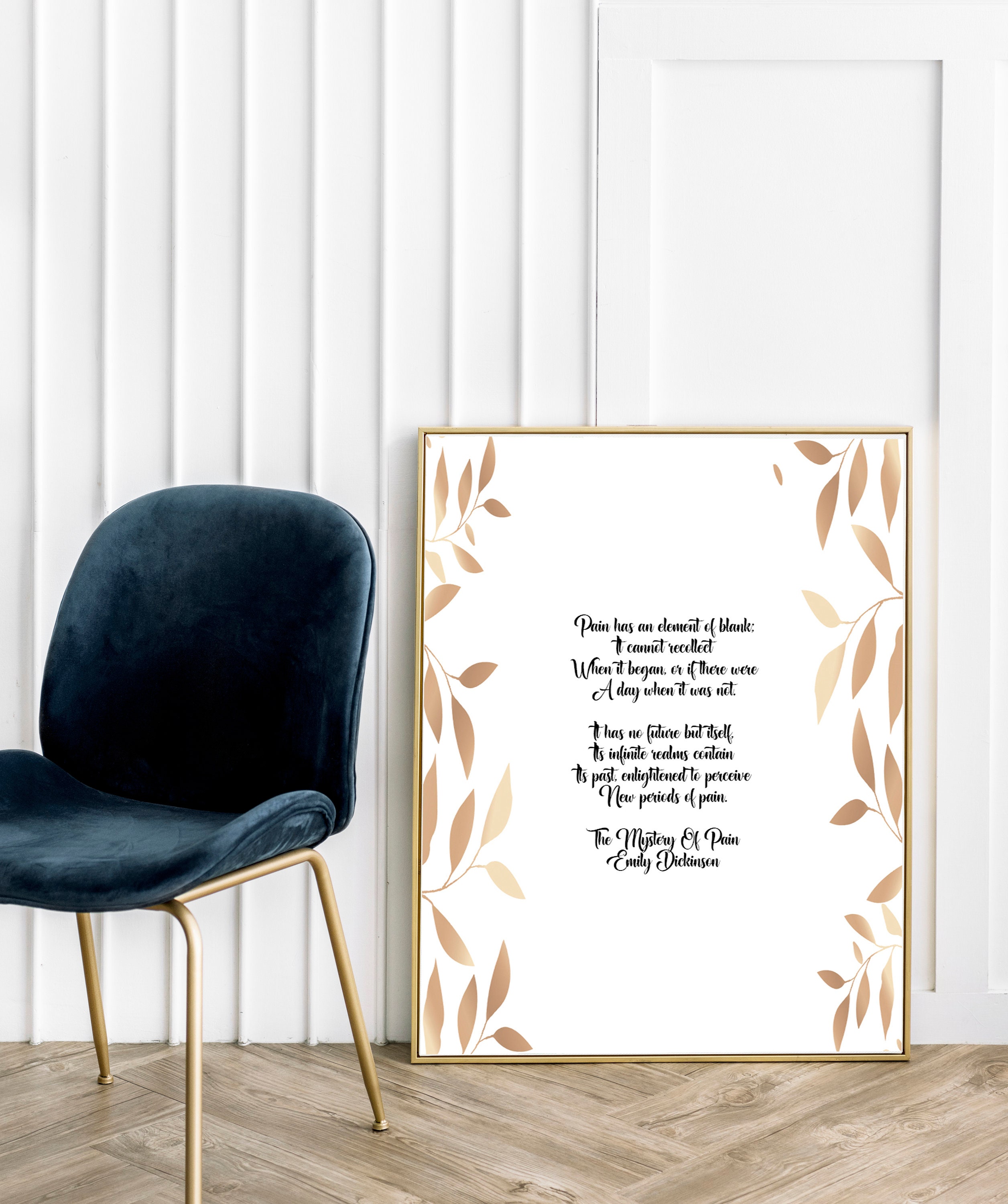 Poem Printable Emily Dickinson the Mystery of Pain Poetry - Etsy