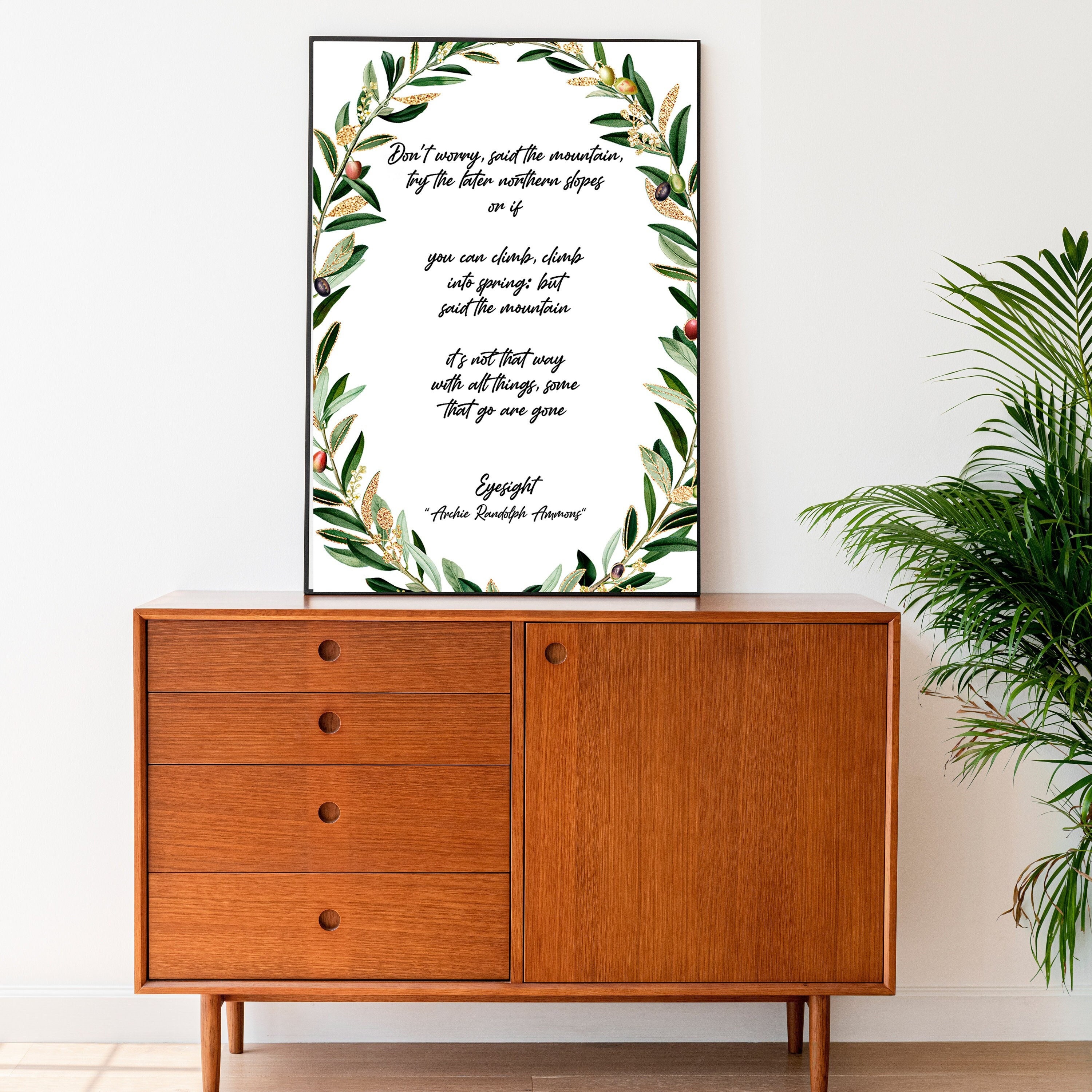 Poema imprimible, Archie Randolph Ammons, Vista, Impresión de citas de ...