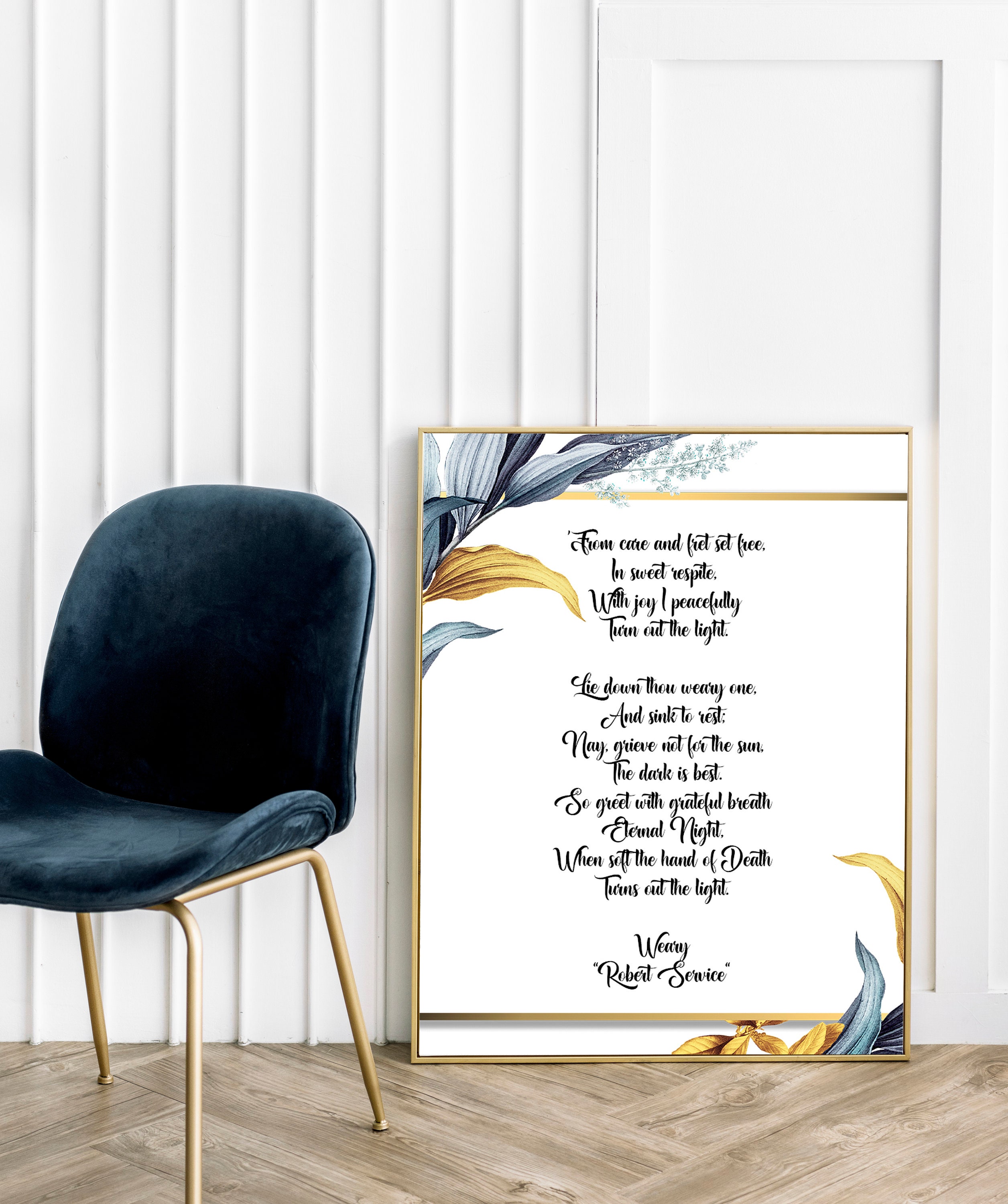 Poem Printable Robert William Service Weary Poem Quote - Etsy