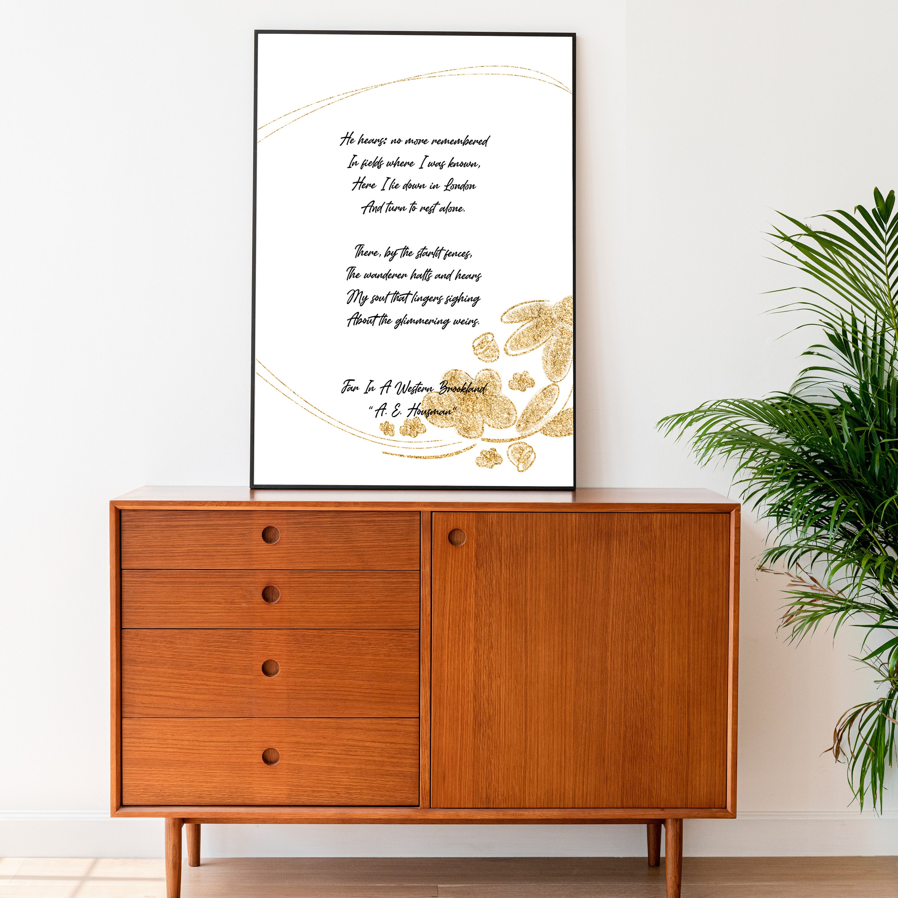 Poem Printable A. E. Housman Poem Quote Print Poetry Quote - Etsy