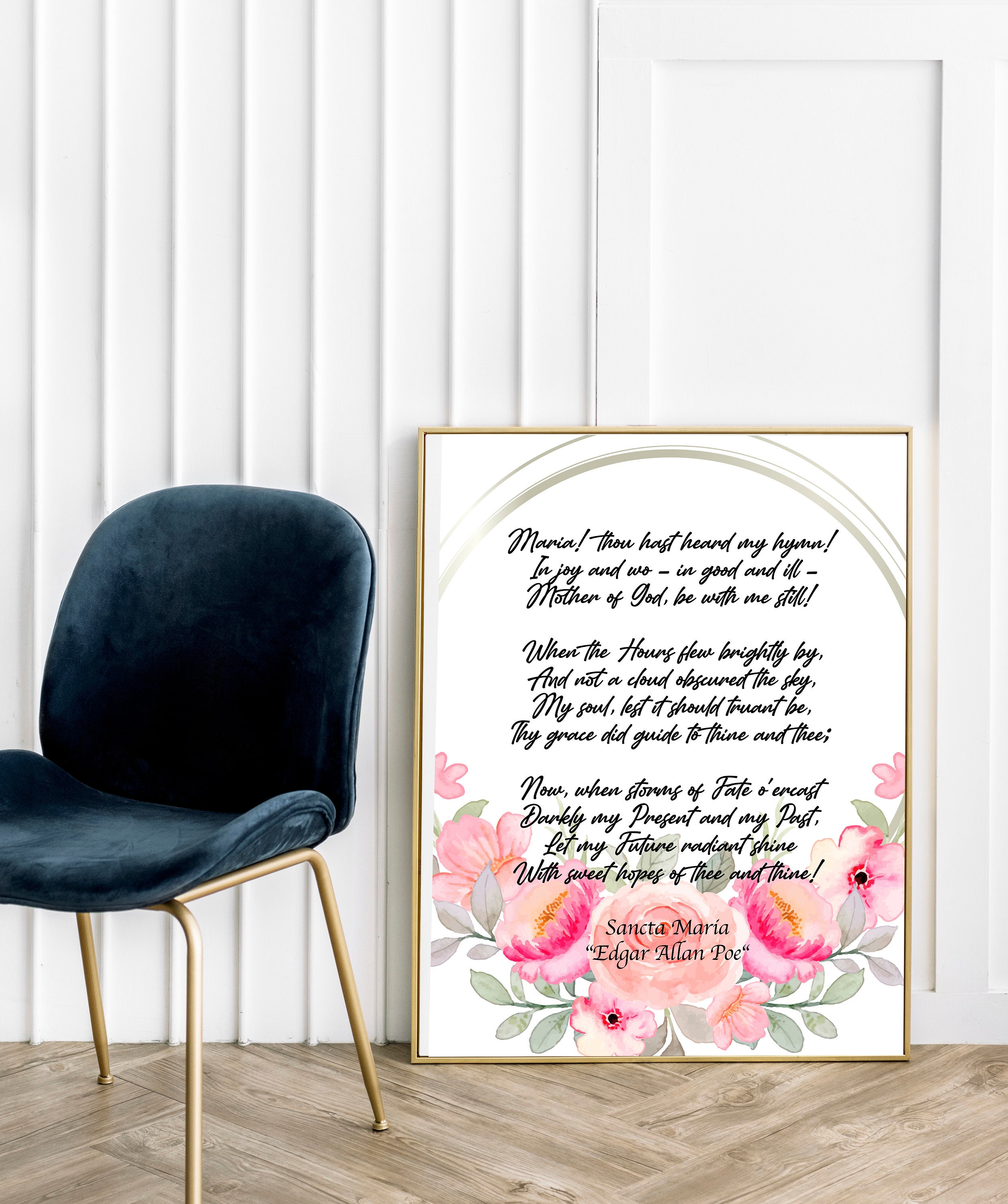 Poem Printable Edgar Allan Poe Sancta Maria Poem Quotes - Etsy