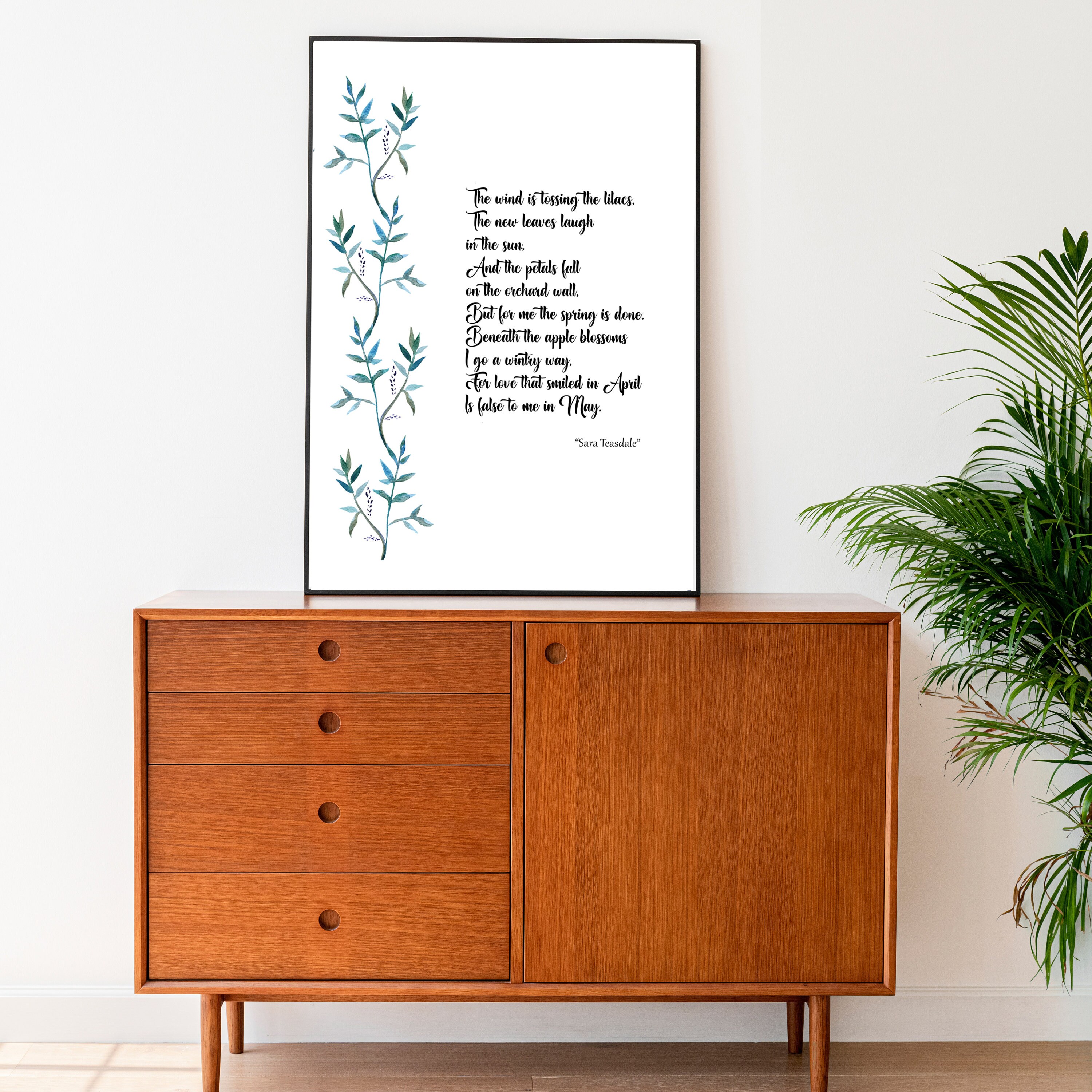 Poem Printable Sara Teasdale Poem Quotes Print Poetry - Etsy