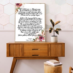 Poem Printable, Edgar Allan Poe, Enigma, Poem Quotes Print, Poetry ...