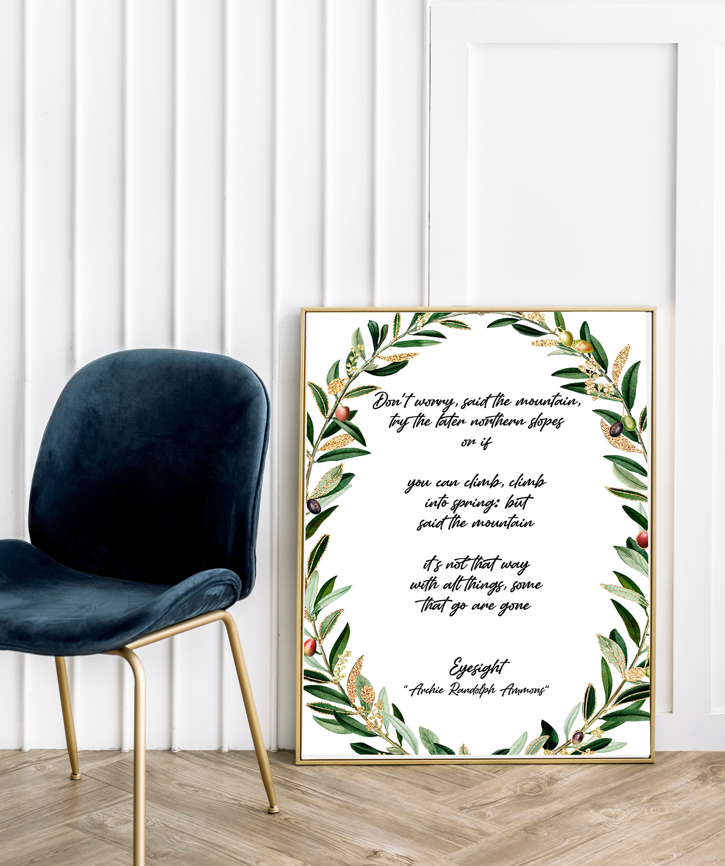 Poema imprimible Archie Randolph Ammons Vista Impresión de - Etsy España