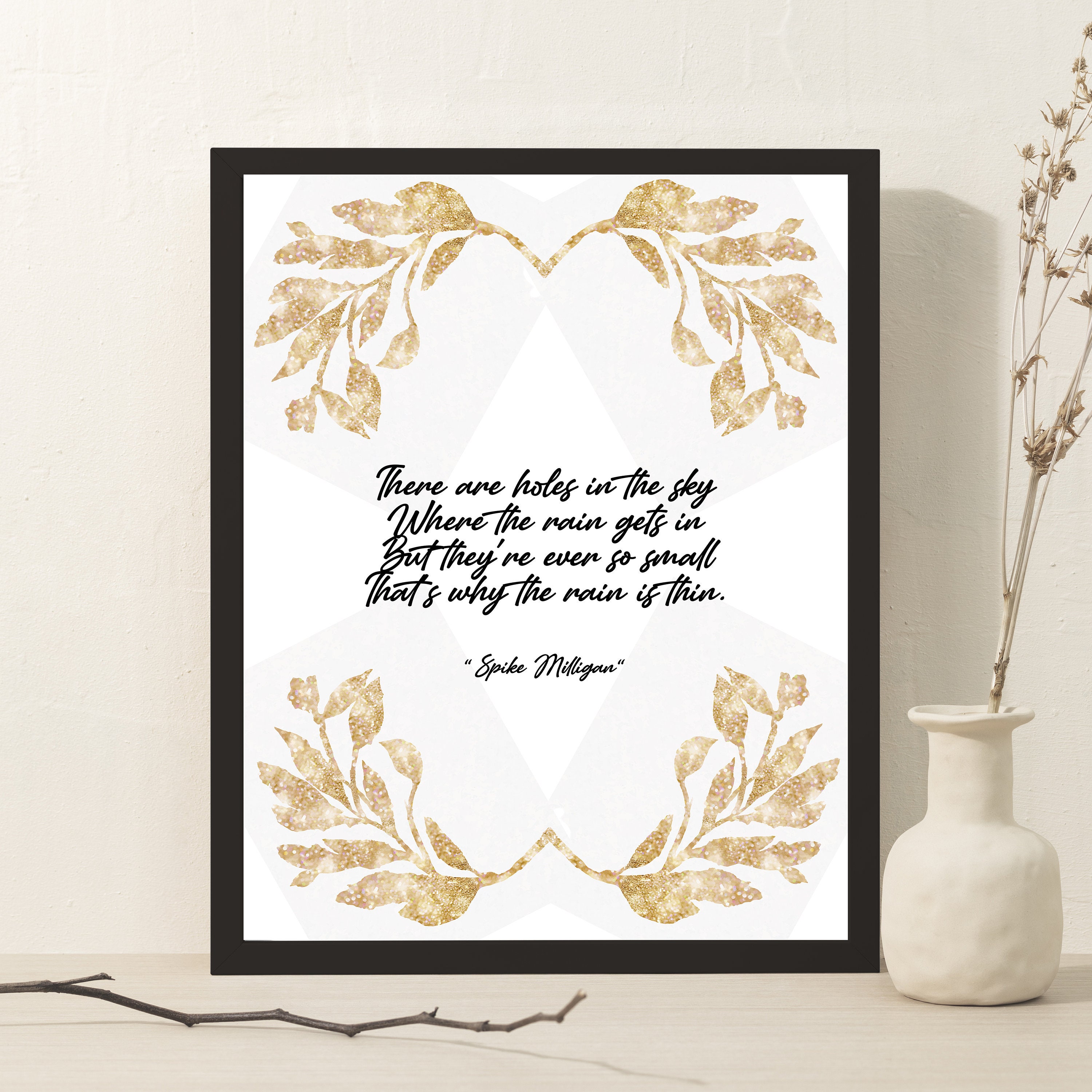 Poem Printable Spike Milligan Rain Poem Print Poem Quotes - Etsy
