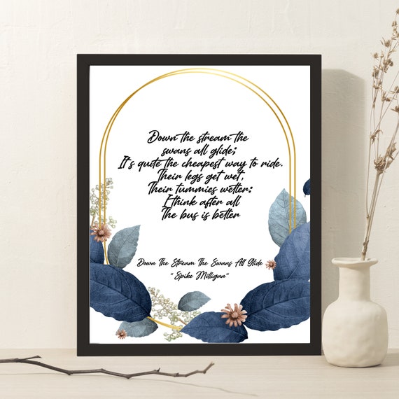 Poem Printable Spike Milligan Poem Quotes Print Poetry - Etsy UK