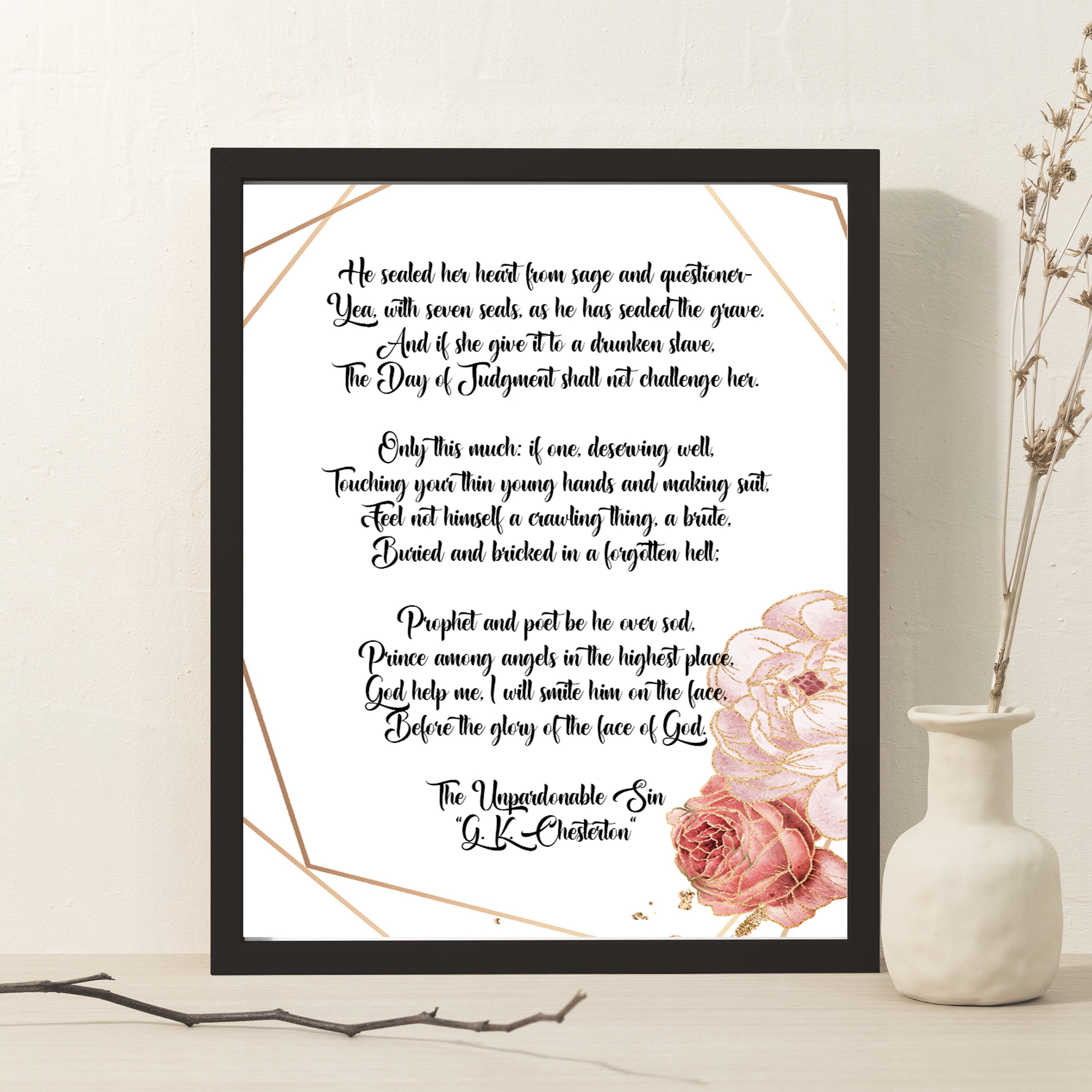 Poem Printable, G. K. Chesterton, the Unpardonable Sin, Poetry Quote ...