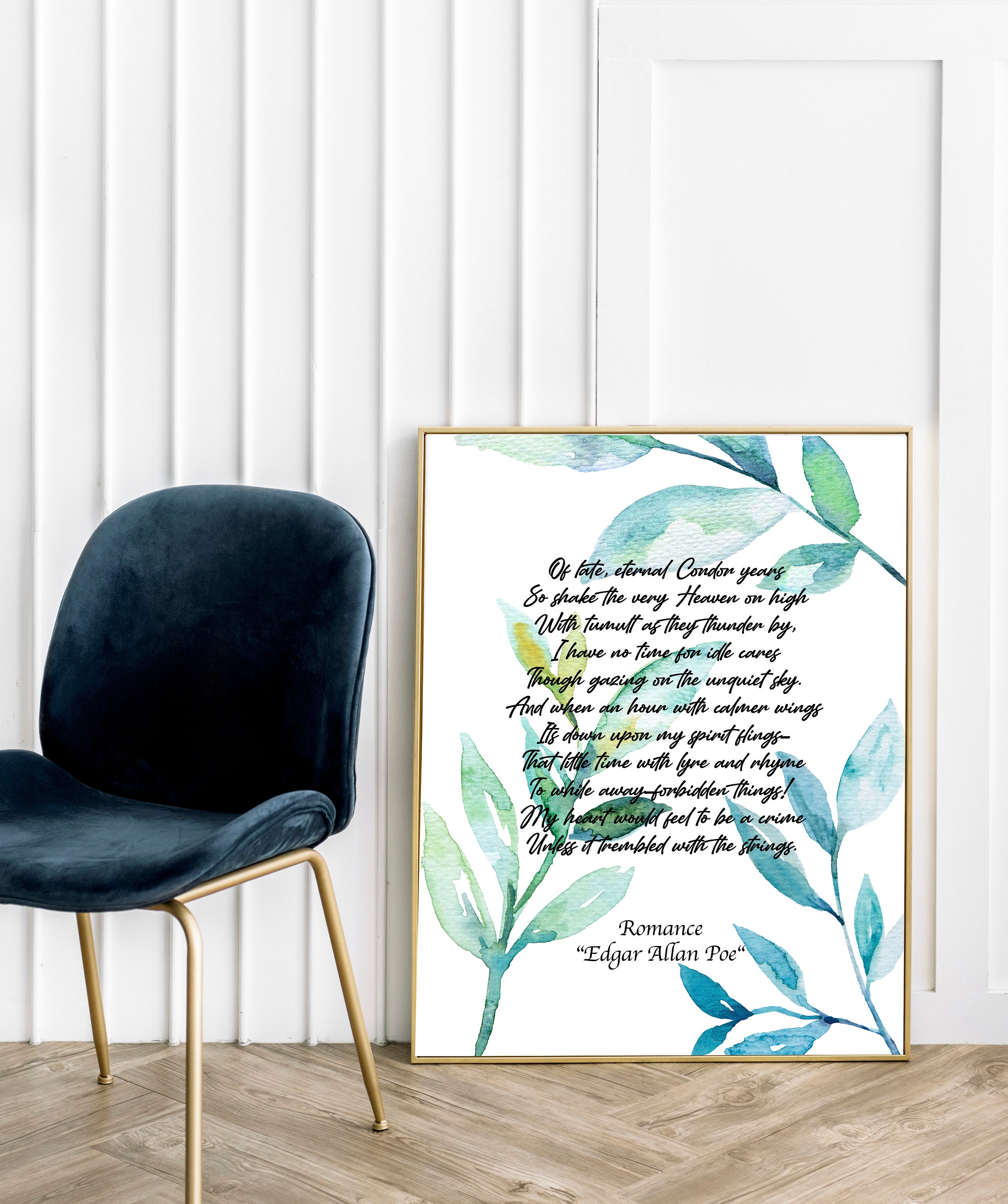 Poem Printable Edgar Allan Poe Romance Poem Quotes Poetry - Etsy