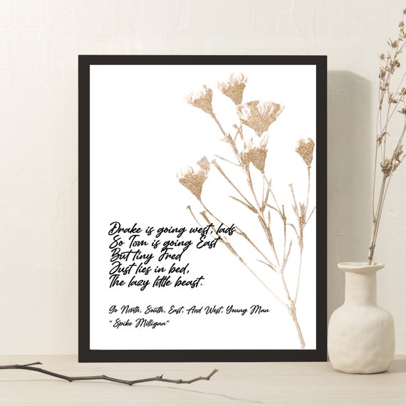 Poem Printable Spike Milligan Poem Quotes Print Poetry - Etsy