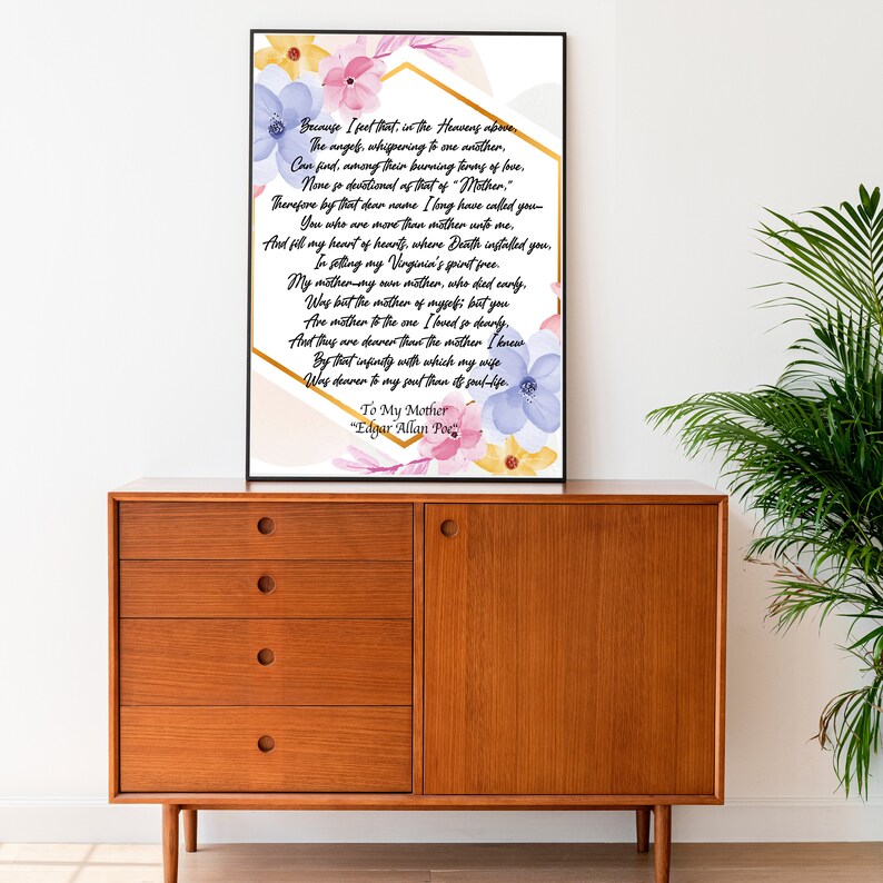 Poem Printable, Edgar Allan Poe, to My Mother, Poetry Quotes Printable ...