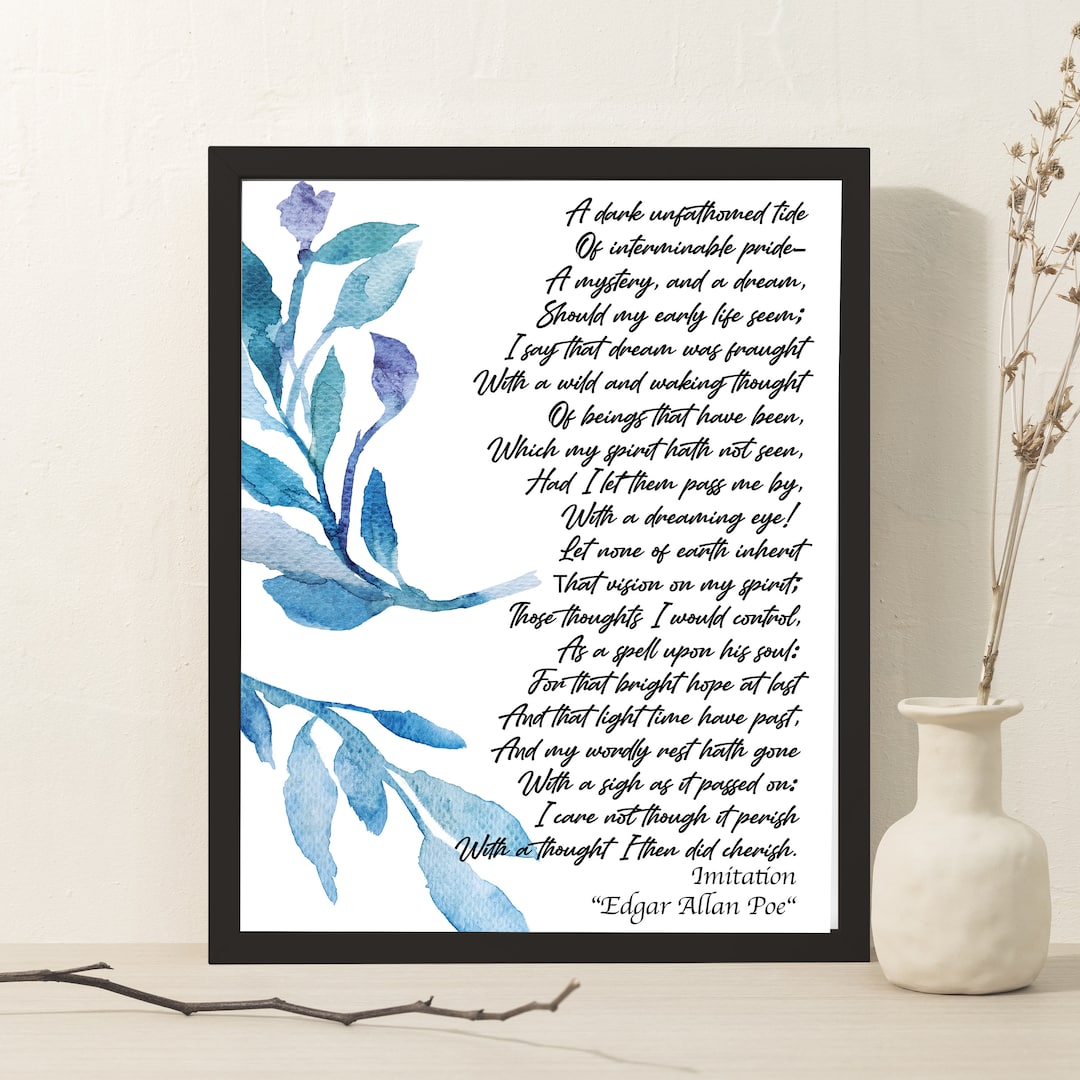 Poem Printable, Edgar Allan Poe, Imitation, Poem Quotes, Poetry Quotes ...