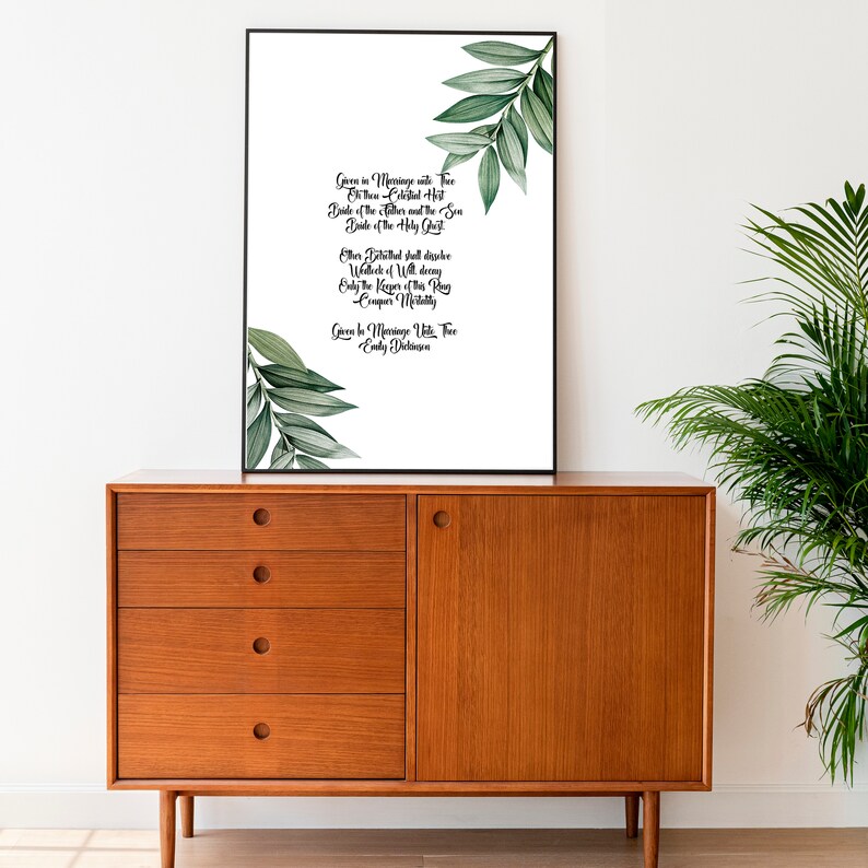 Poem Printable Emily Dickinson Poem Quotes Print Poetry - Etsy