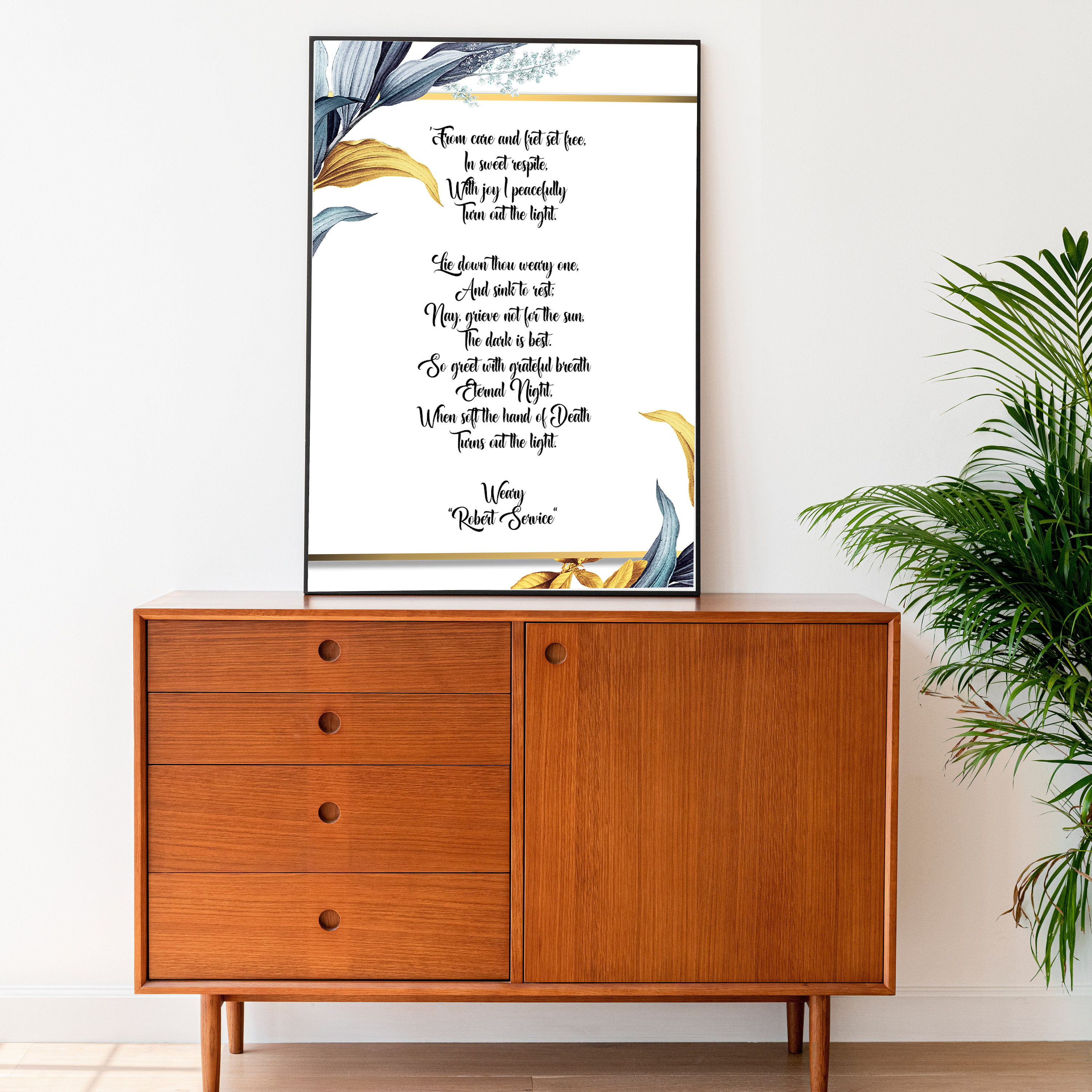 Poem Printable Robert William Service Weary Poem Quote - Etsy
