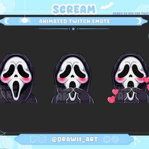 SCREAM HALLOWEEN TERROR | Animated Emote | Twitch Emotes | Discord ...